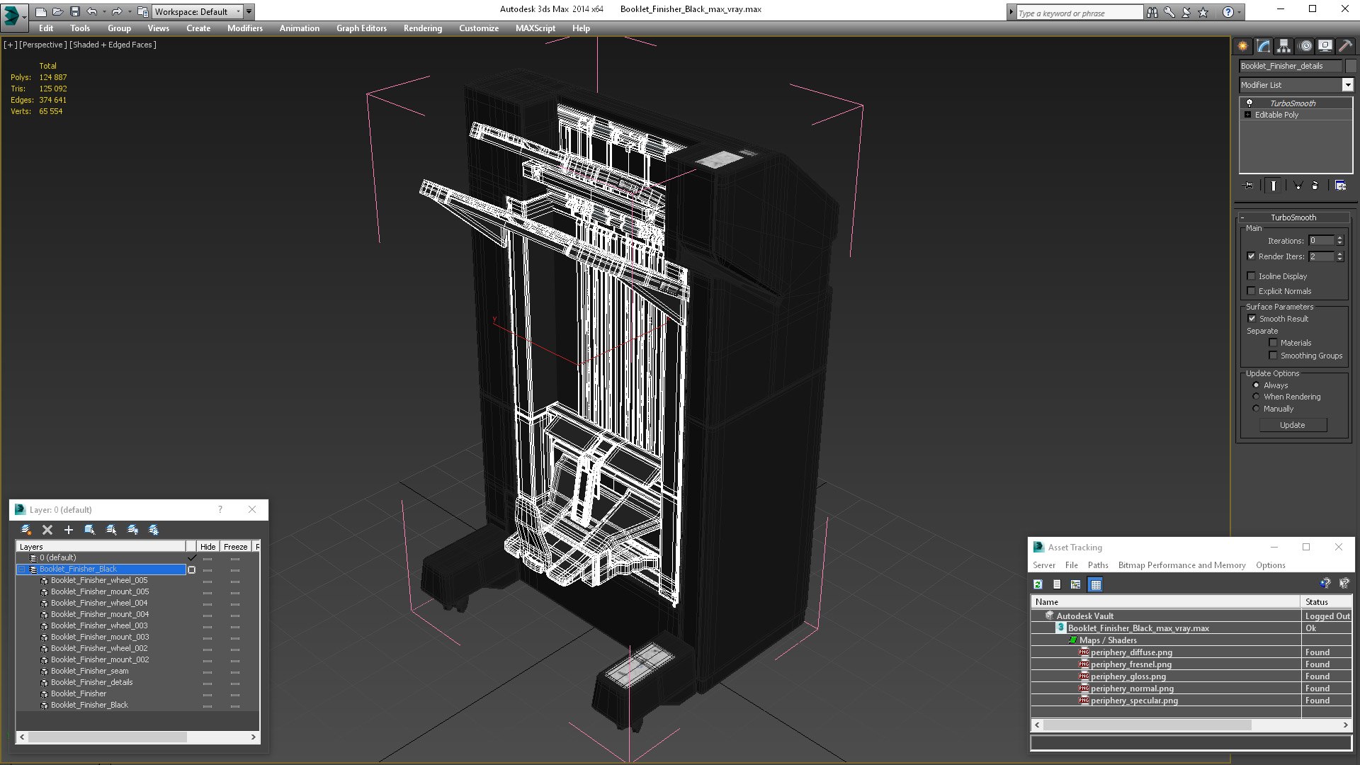 3D Booklet Finisher Black - TurboSquid 2252244