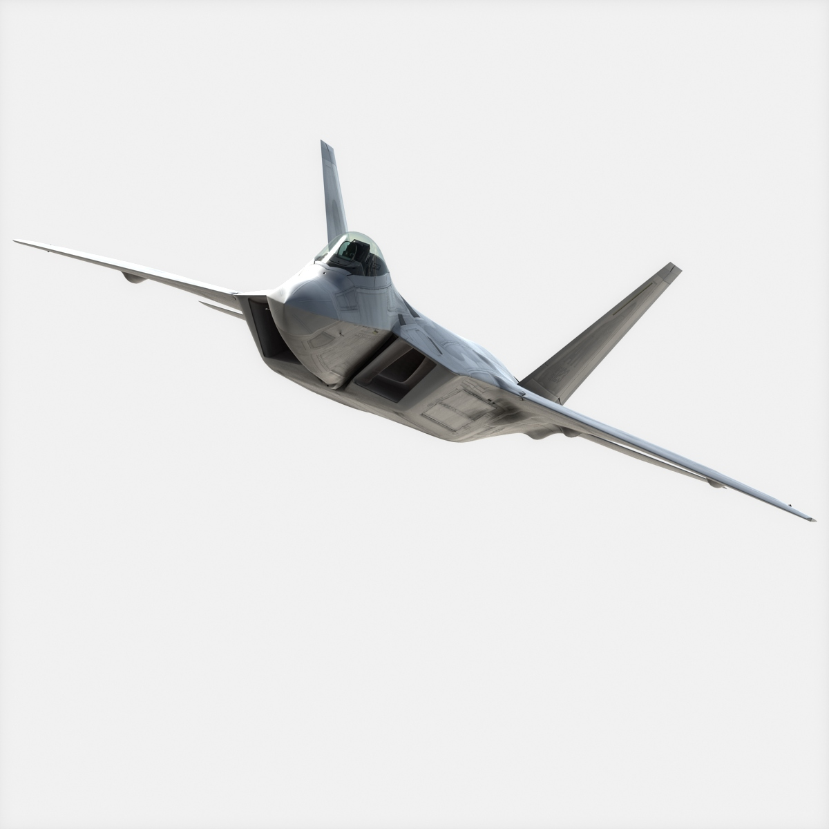 3d model of f-22a fighter
