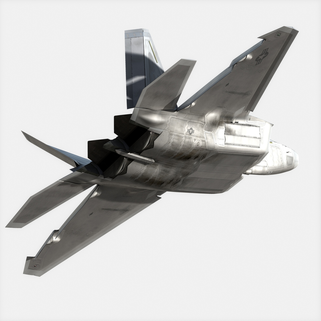 3d model of f-22a fighter