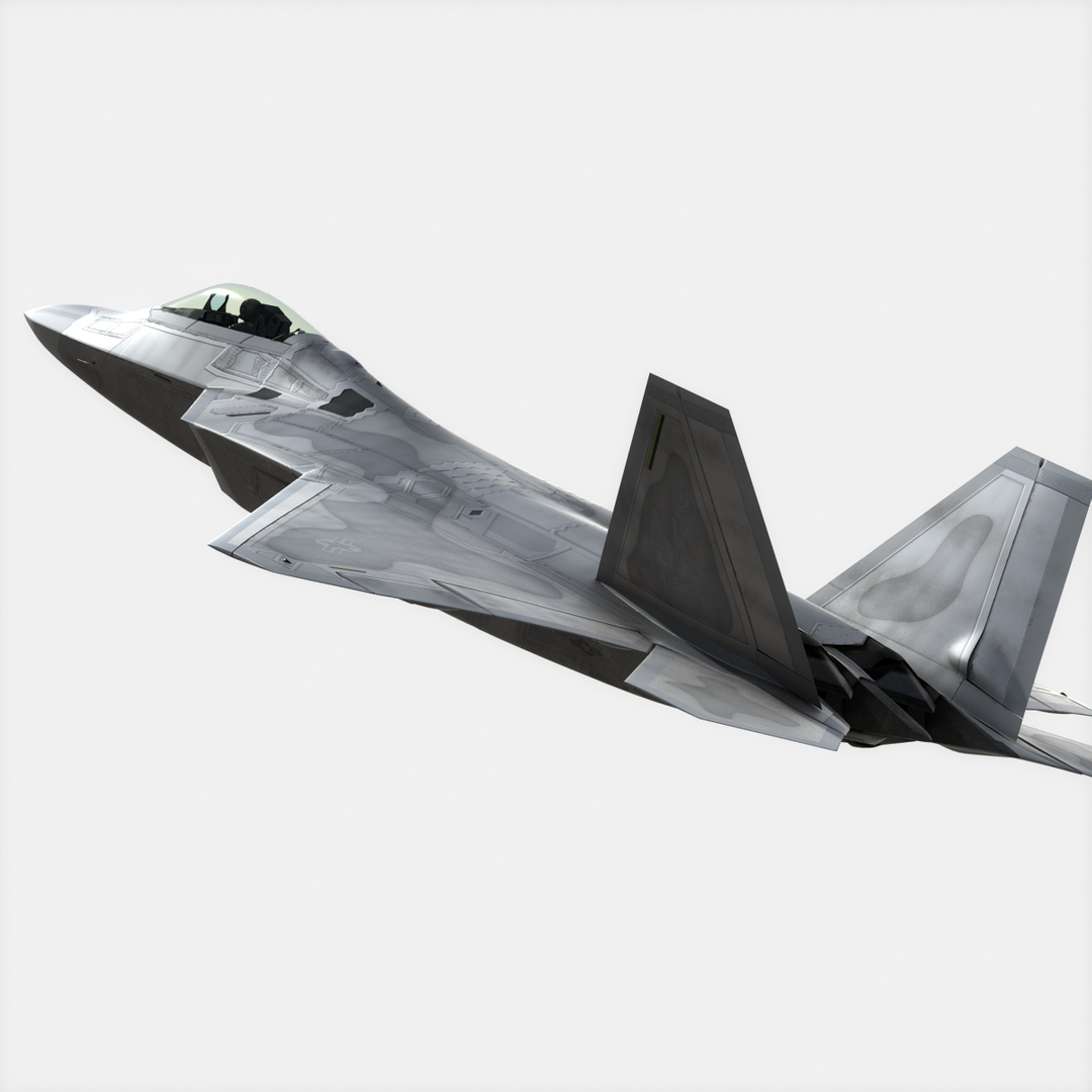 3d model of f-22a fighter