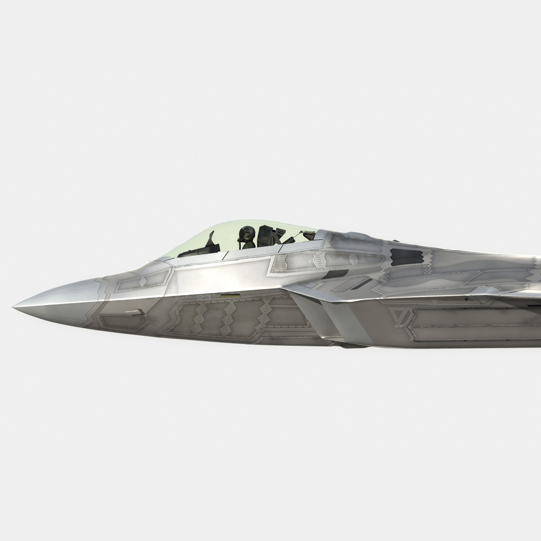 3d model of f-22a fighter