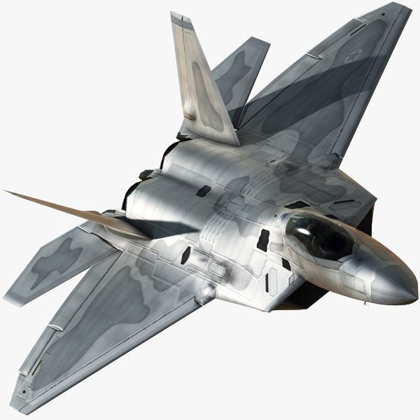 3d model of f-22a fighter