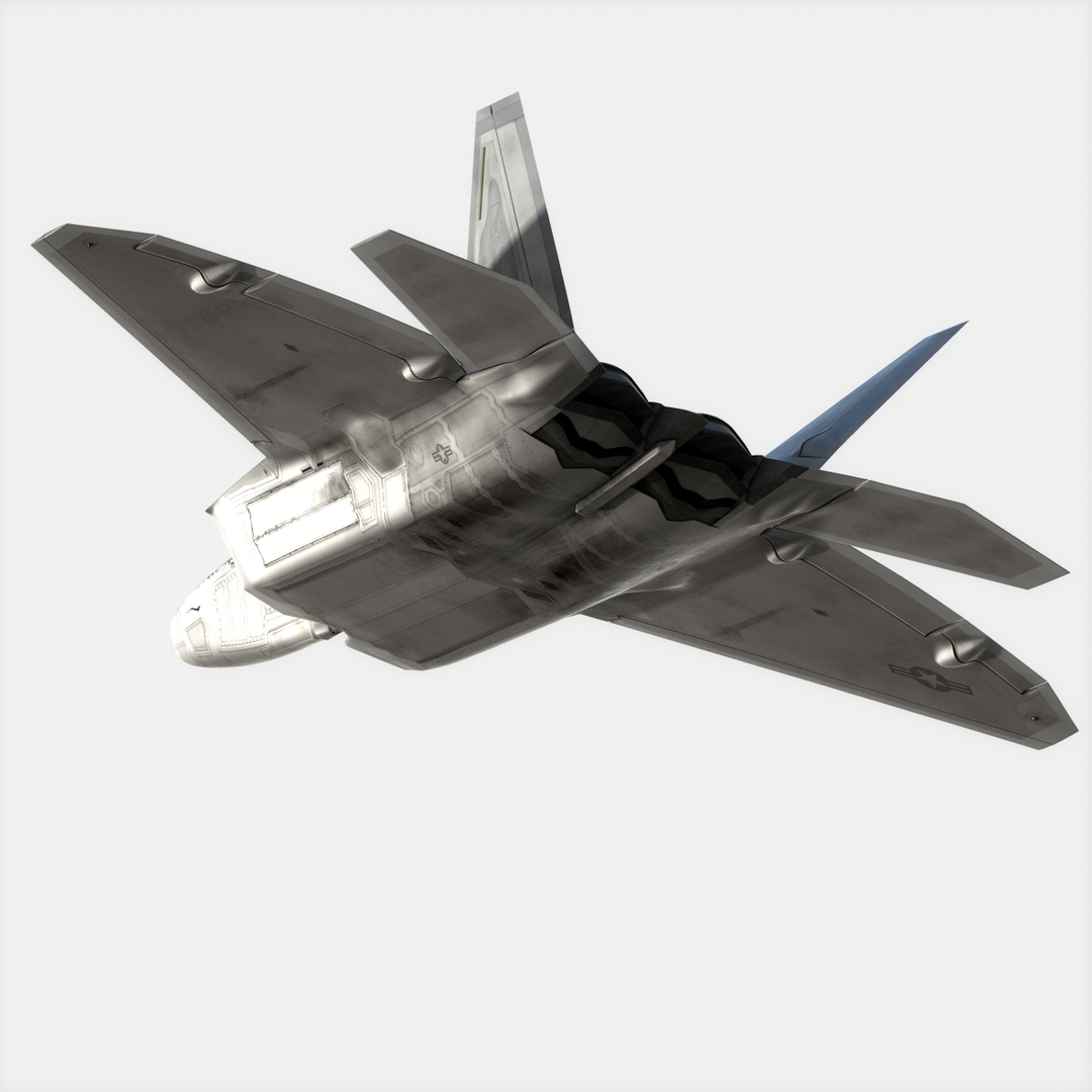 3d model of f-22a fighter