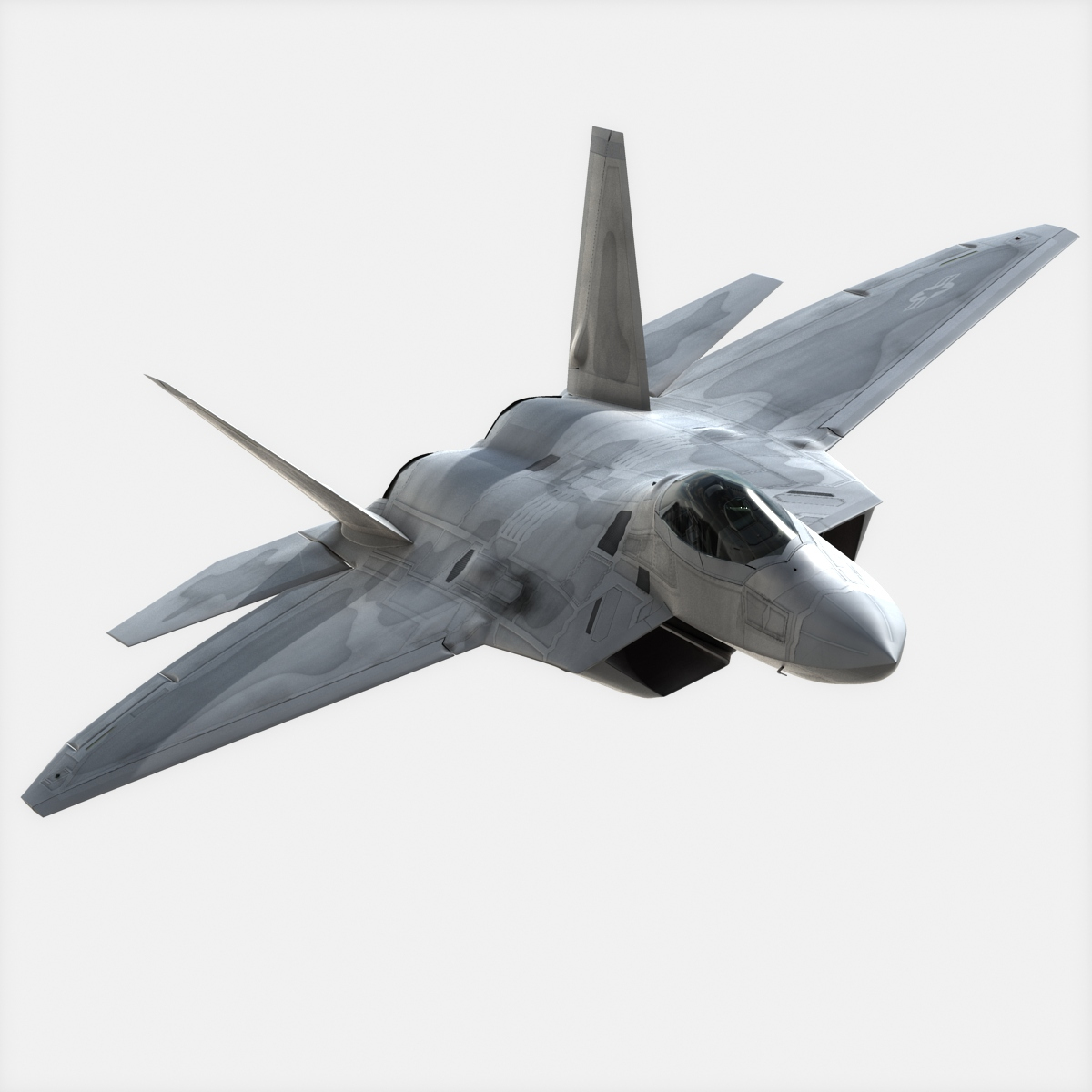 3d model of f-22a fighter