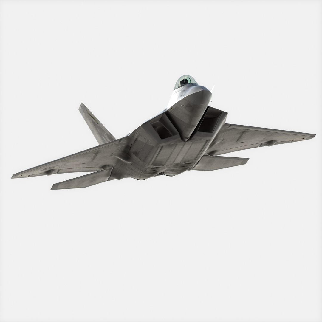 3d model of f-22a fighter