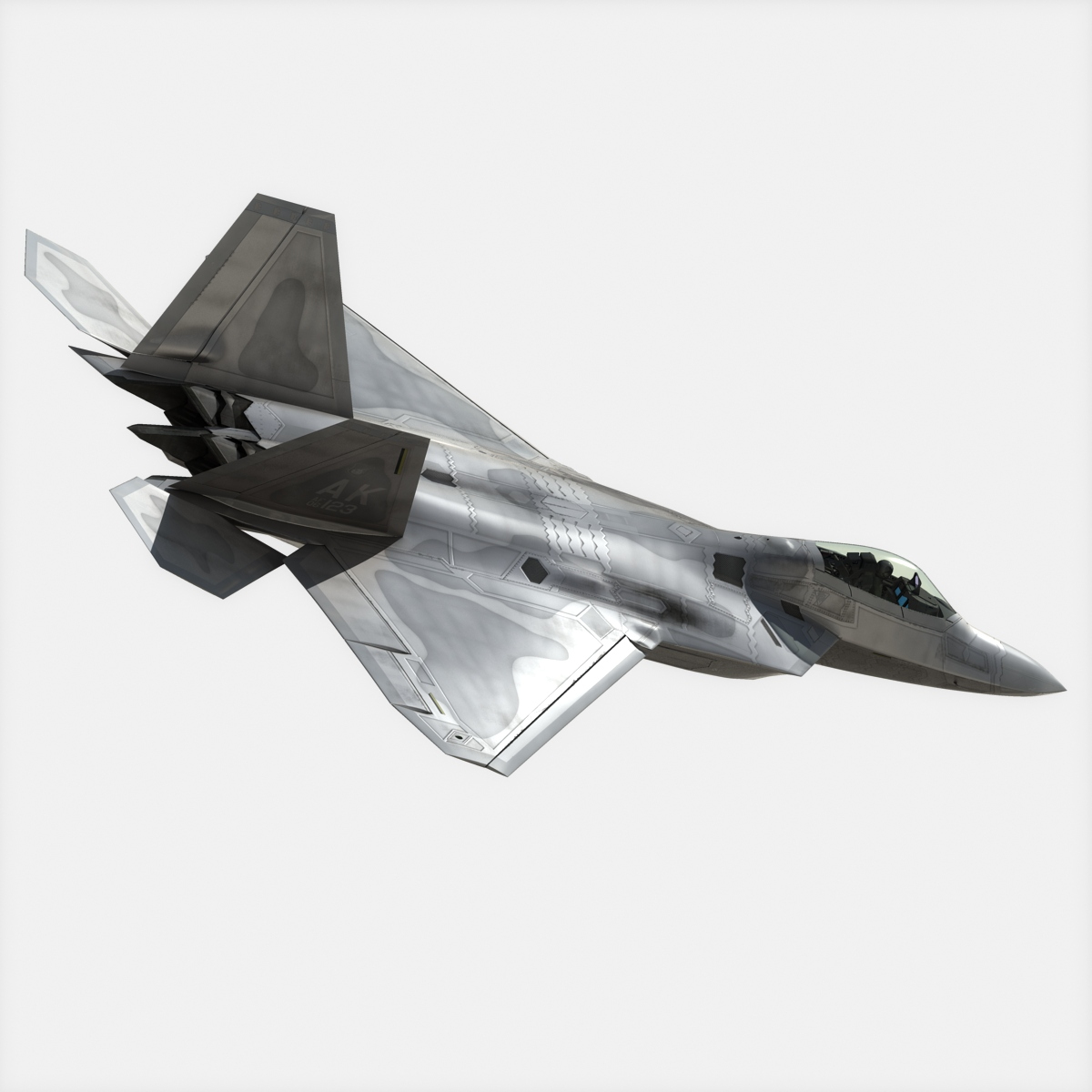 3d model of f-22a fighter