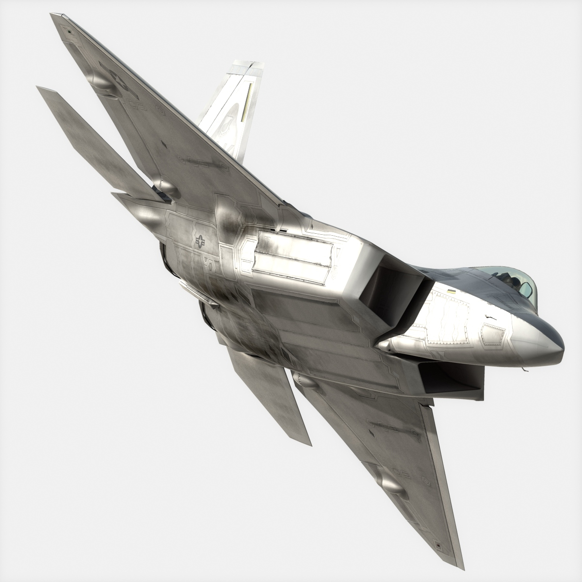 3d model of f-22a fighter