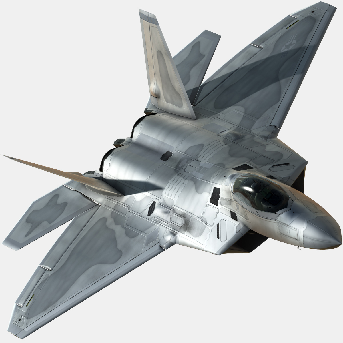 3d model of f-22a fighter