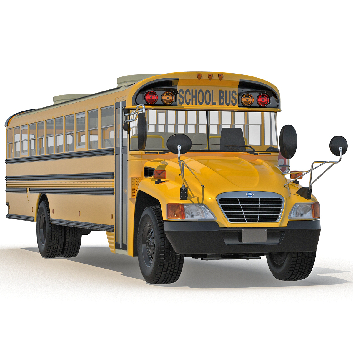 3d school buses modeled bus model