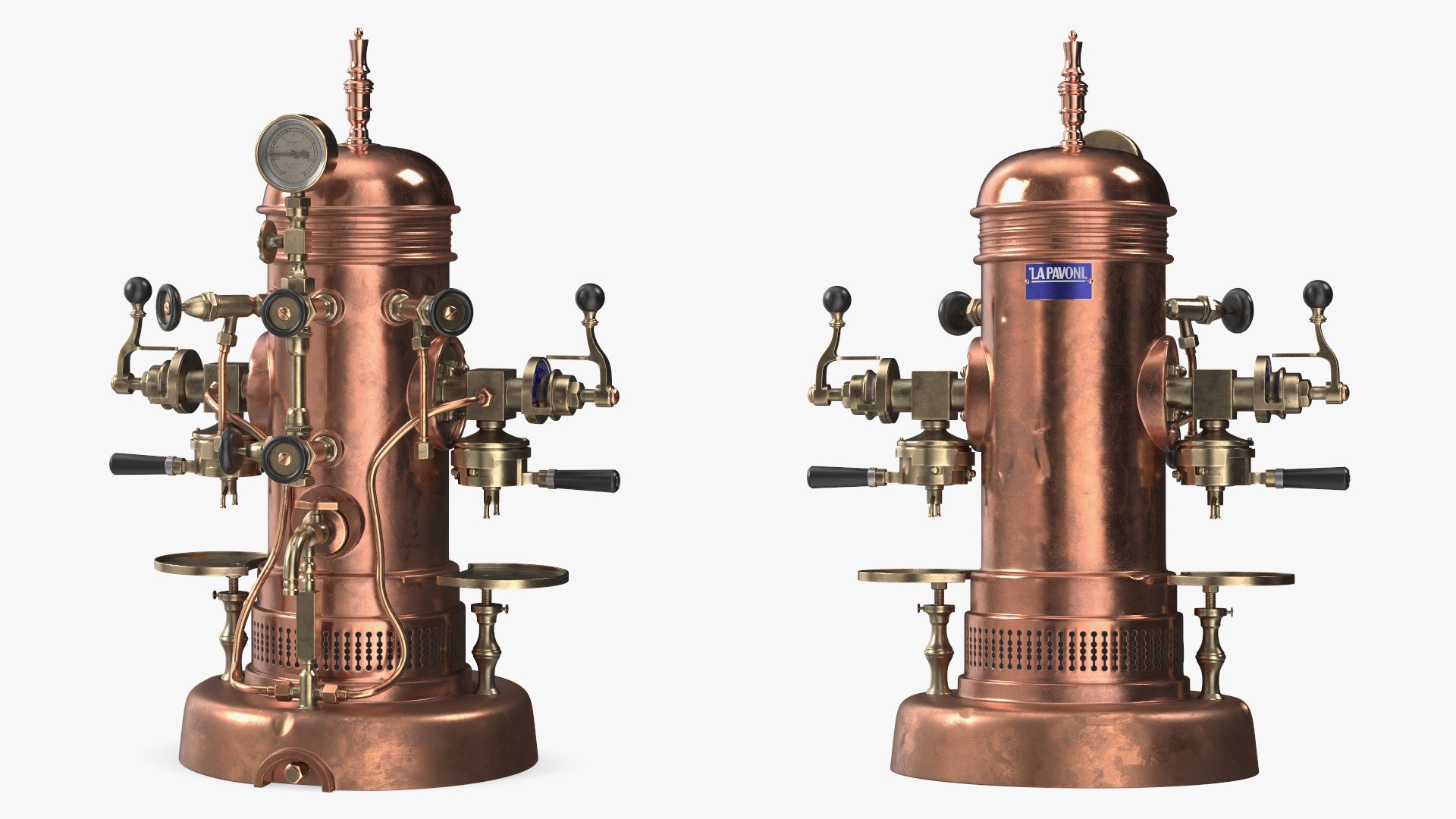 3D La Pavoni Vintage Copper Espresso Machine - TurboSquid 2280752