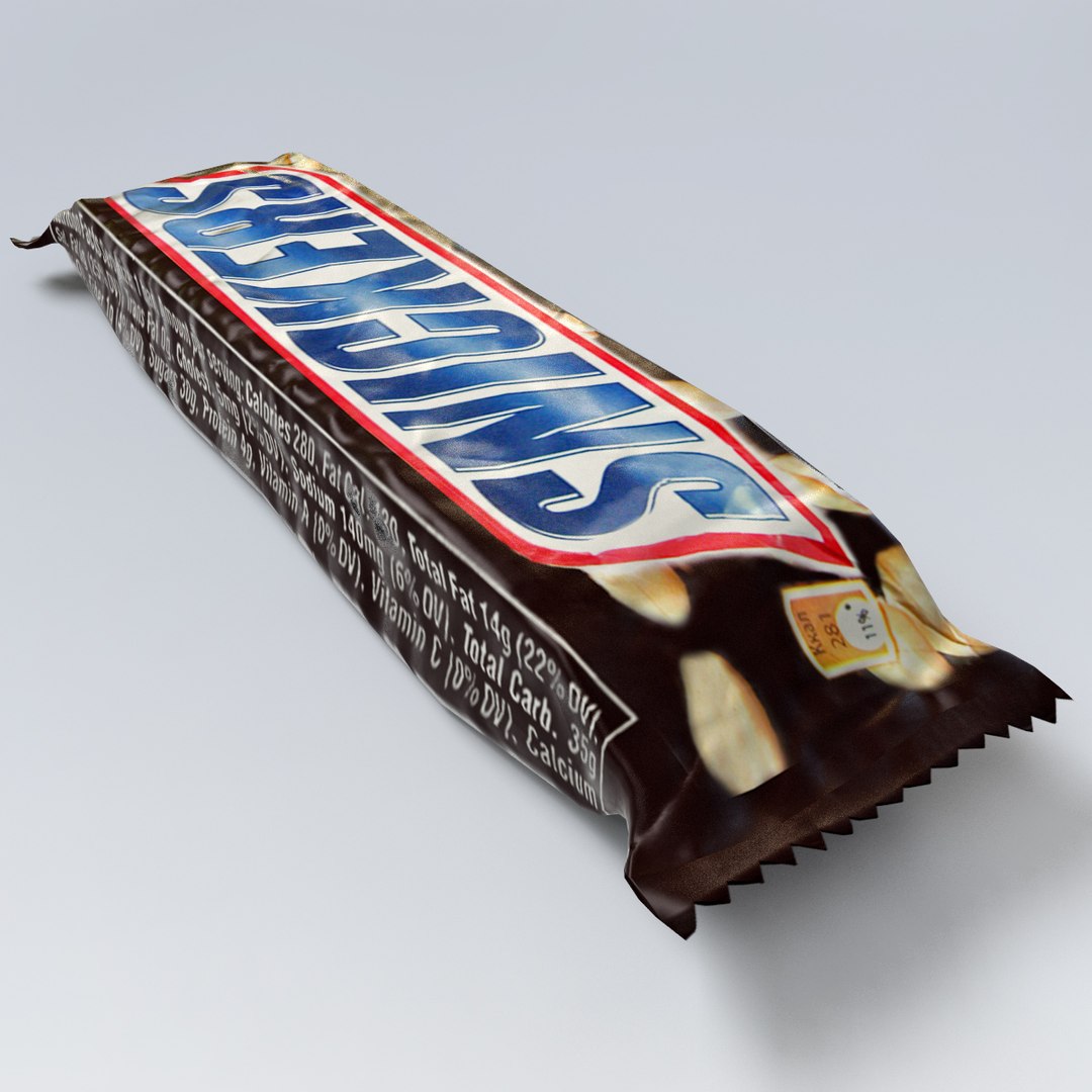 chocolate snickers 3d max