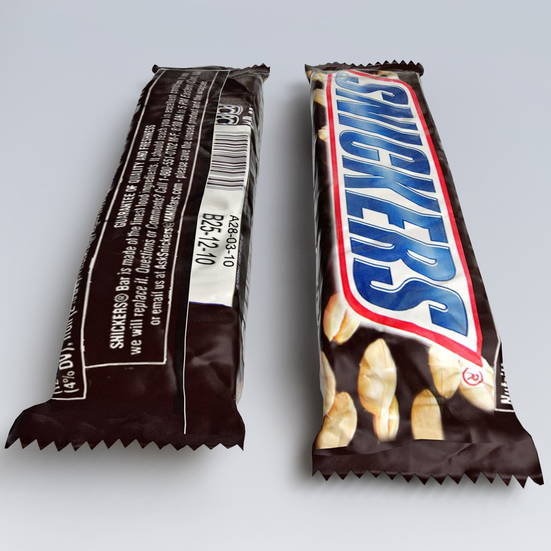 chocolate snickers 3d max