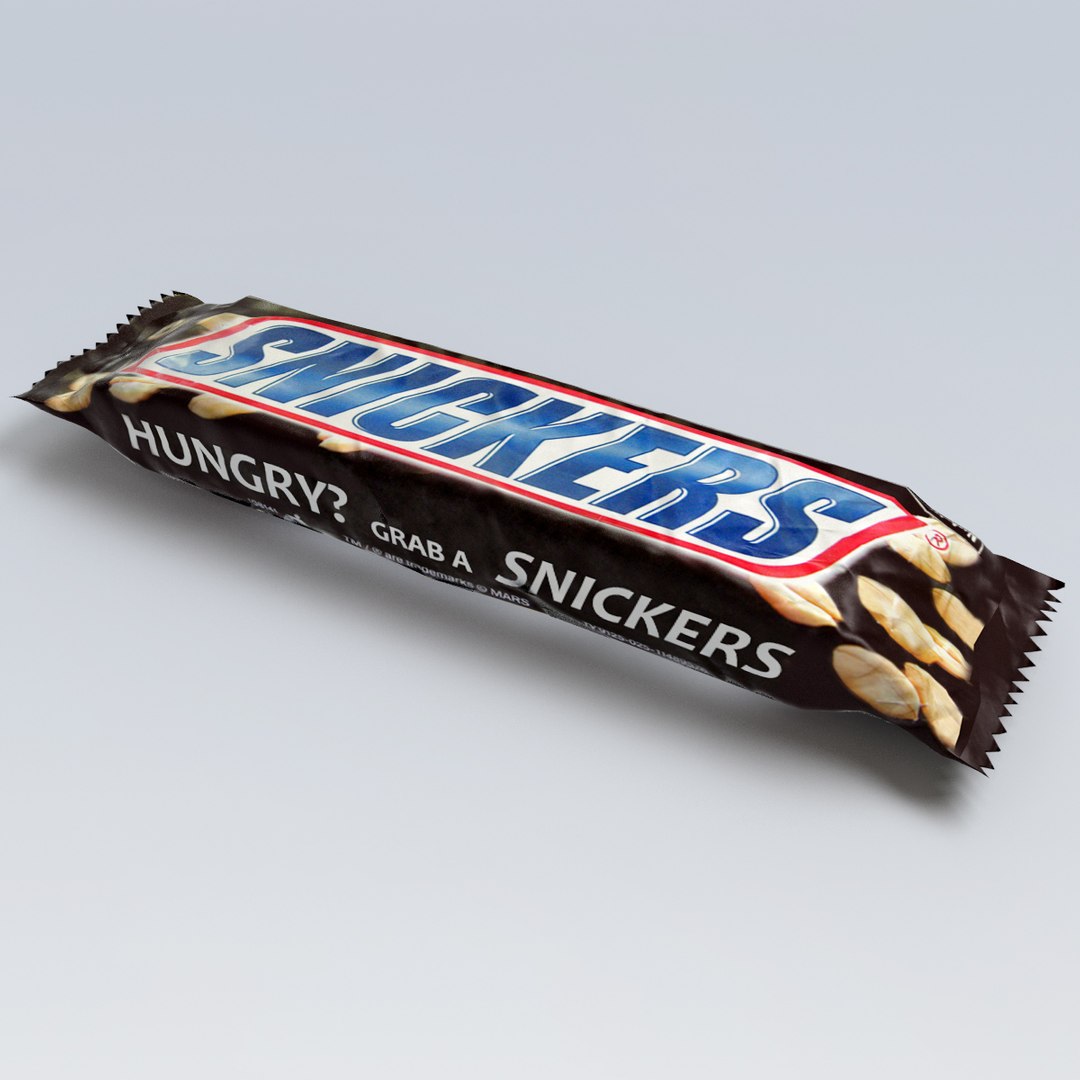 chocolate snickers 3d max