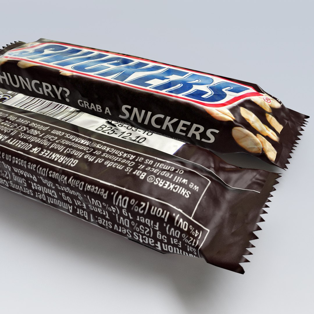 chocolate snickers 3d max