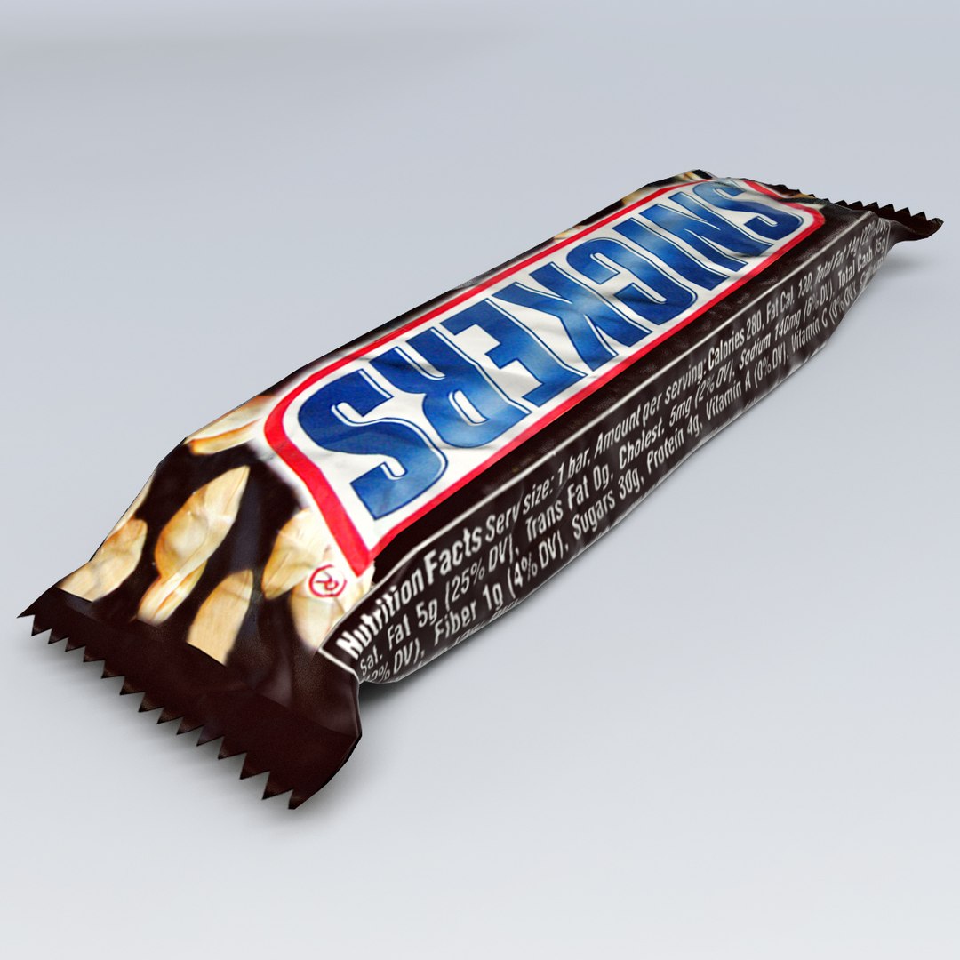chocolate snickers 3d max