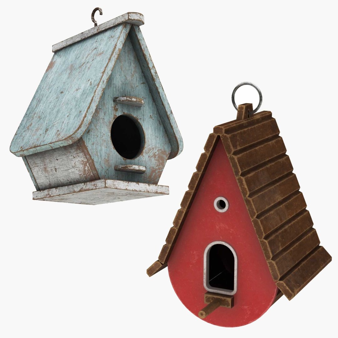 3D Bird House Collection 2 In 1 Model - TurboSquid 2379806