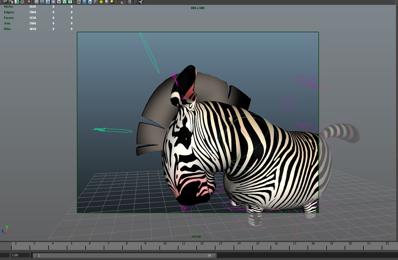 3d Model Zebra