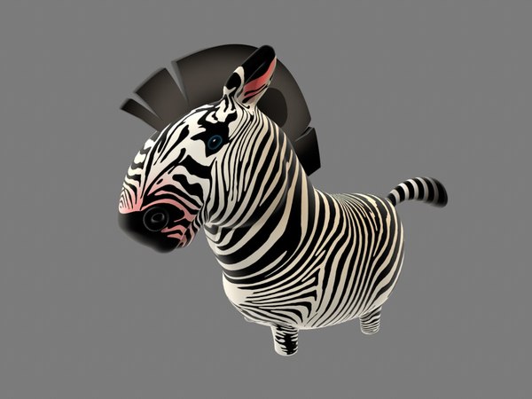 3d model zebra