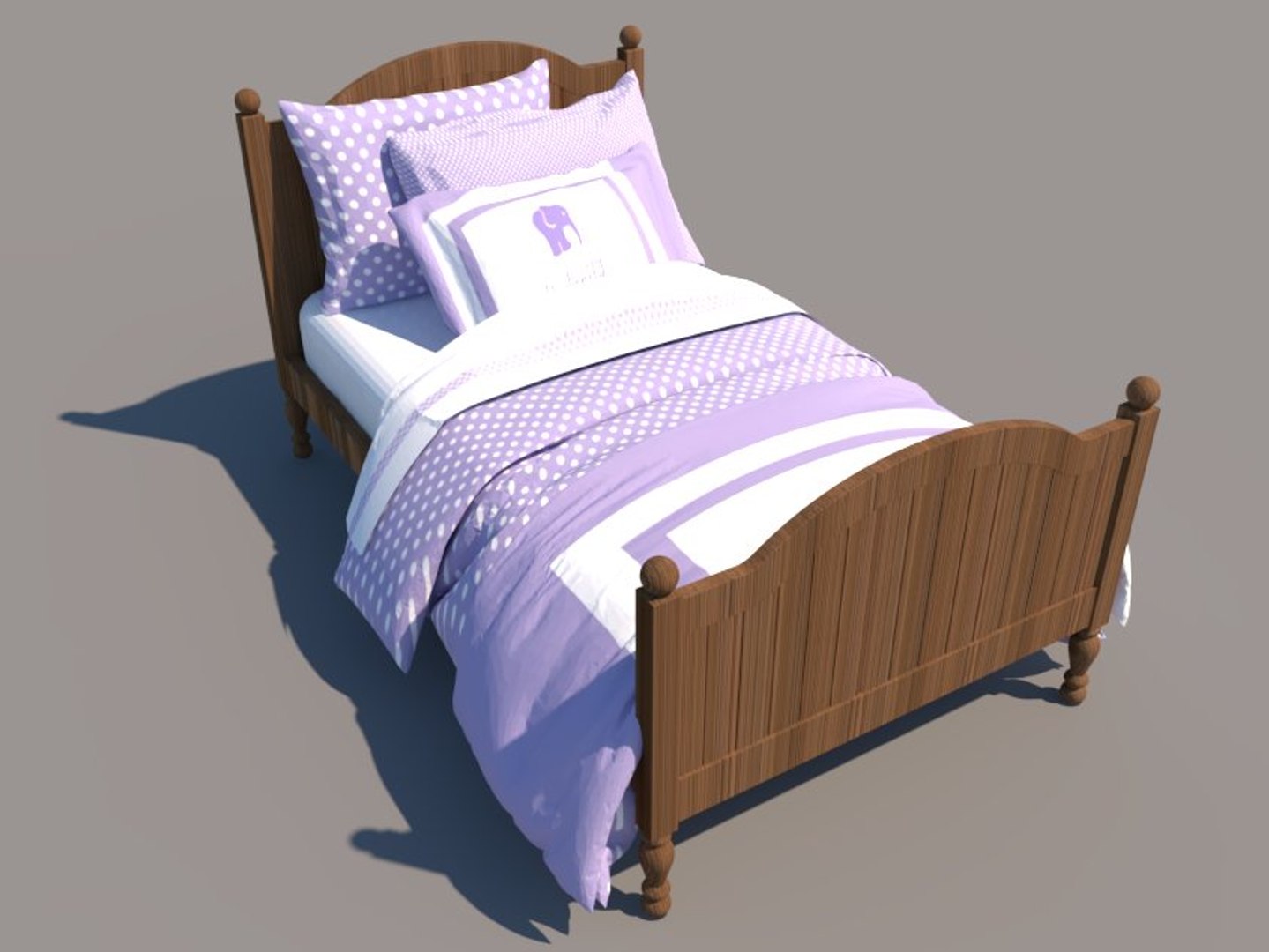 Single Bed Model - TurboSquid 1559673