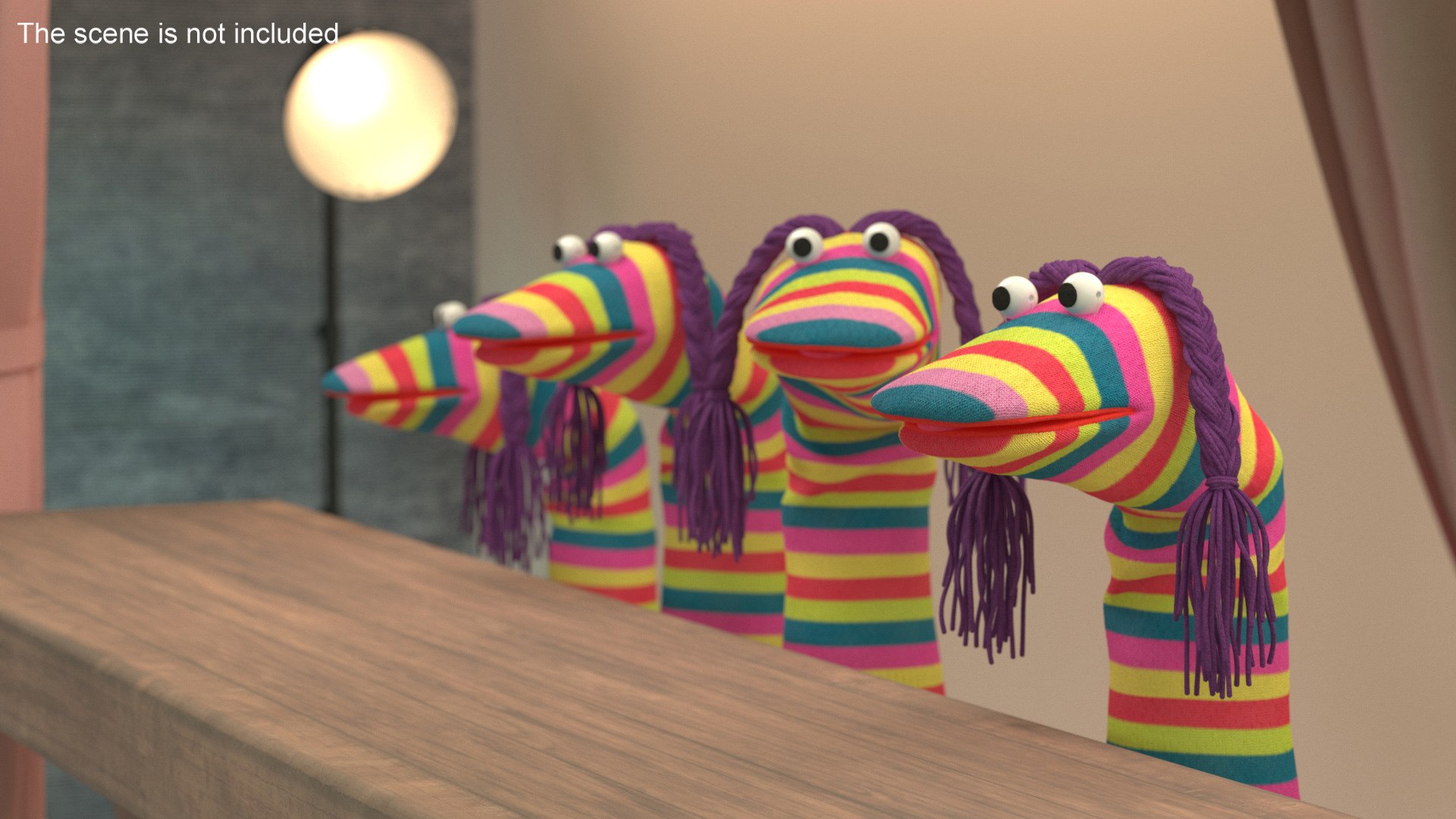 Striped Sock Puppet With Googly Eyes Girl 3D - TurboSquid 2276772