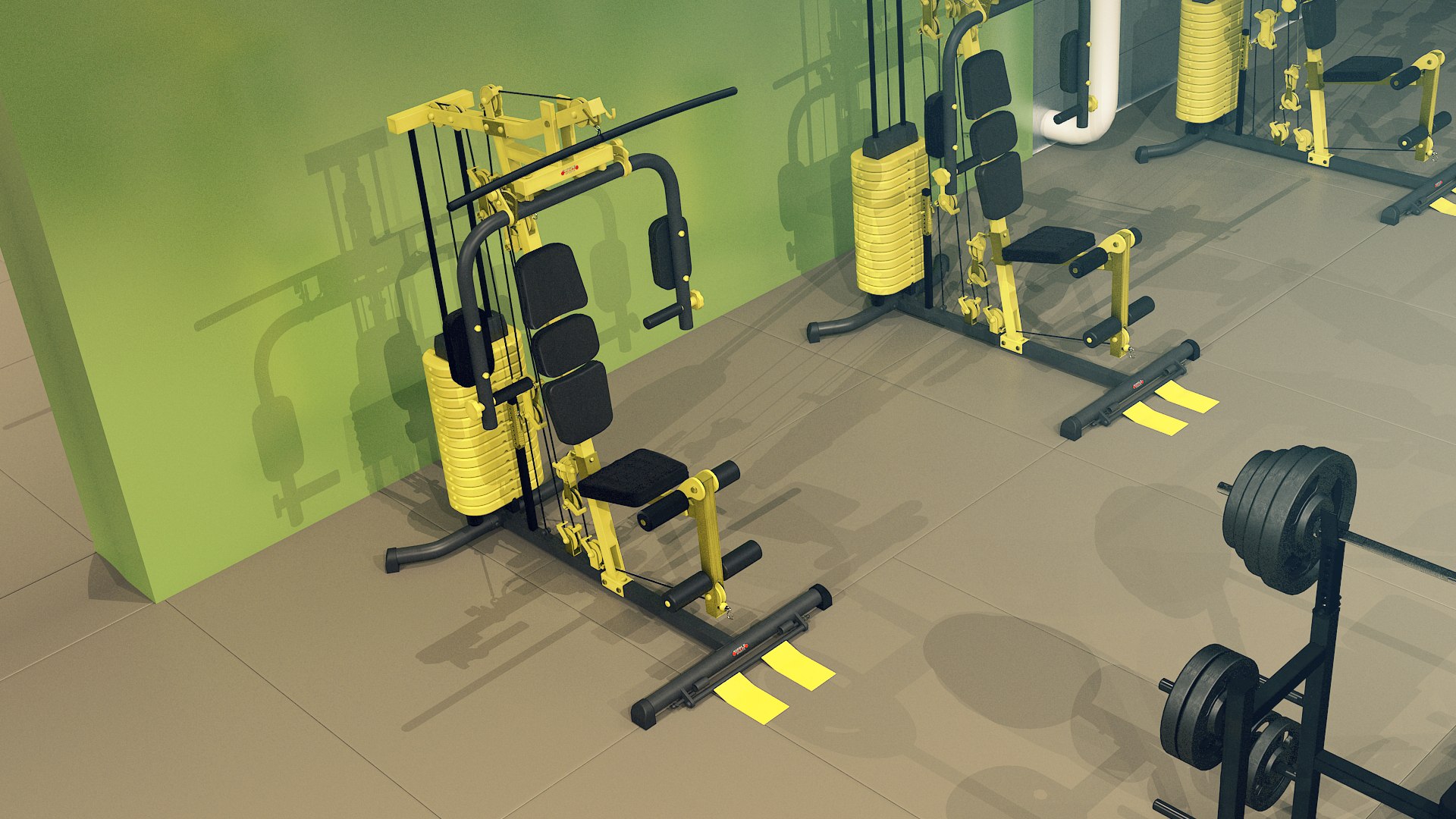 3D fitness gym - TurboSquid 1466346