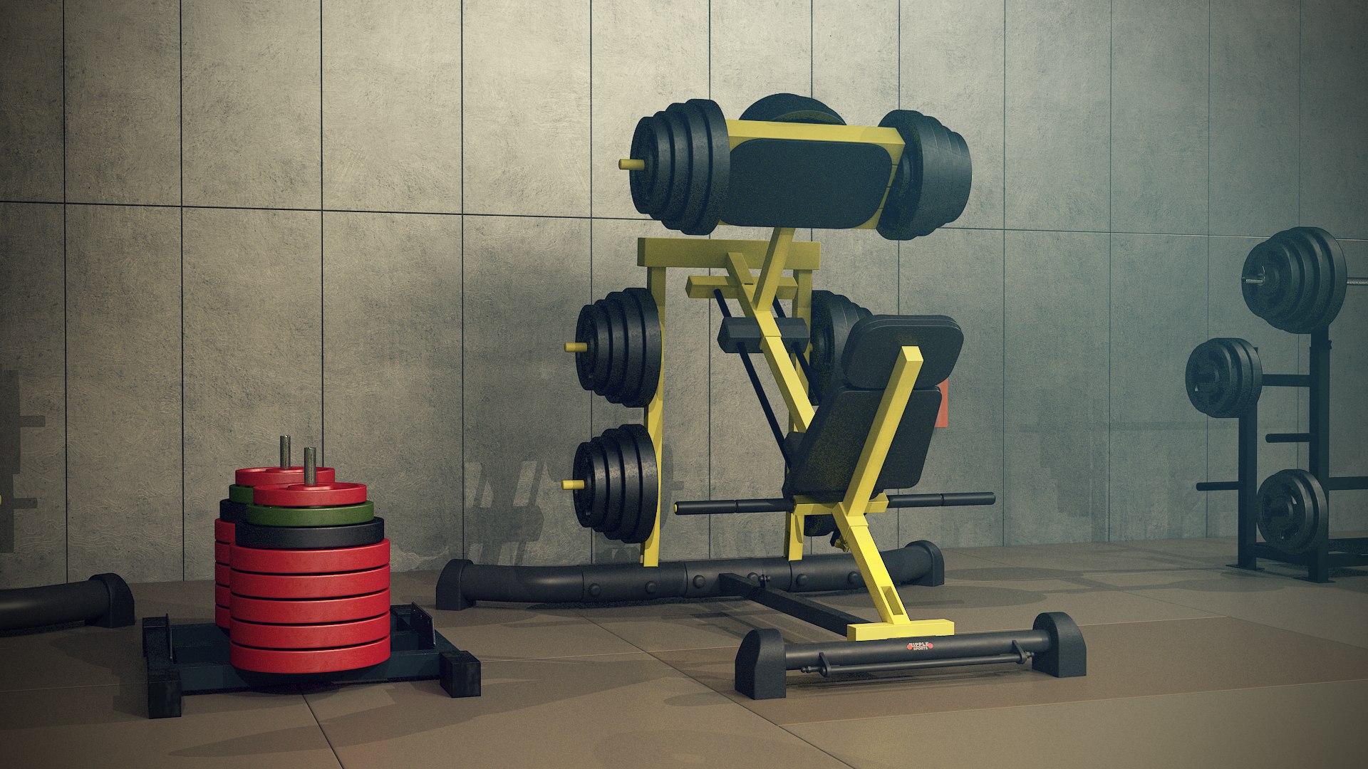3D fitness gym - TurboSquid 1466346