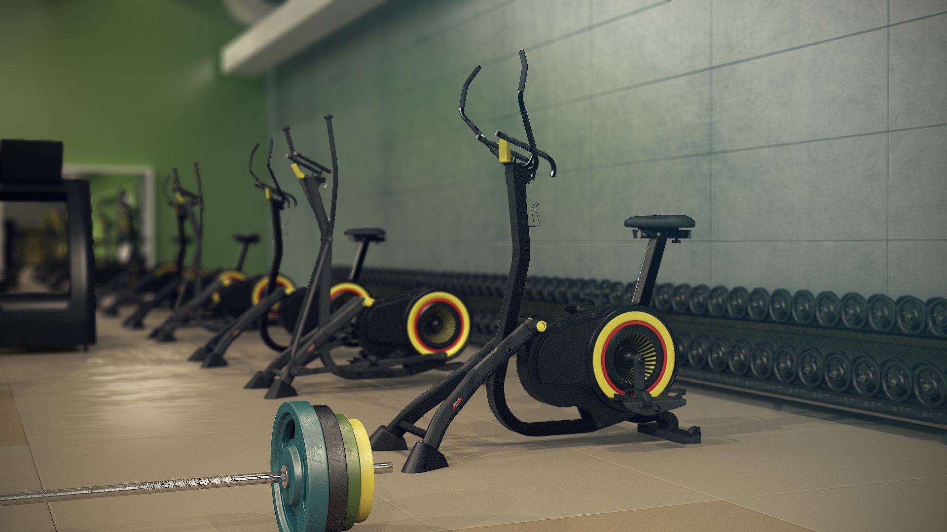 3D fitness gym - TurboSquid 1466346