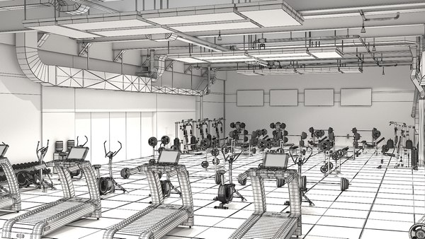 3D fitness gym - TurboSquid 1466346