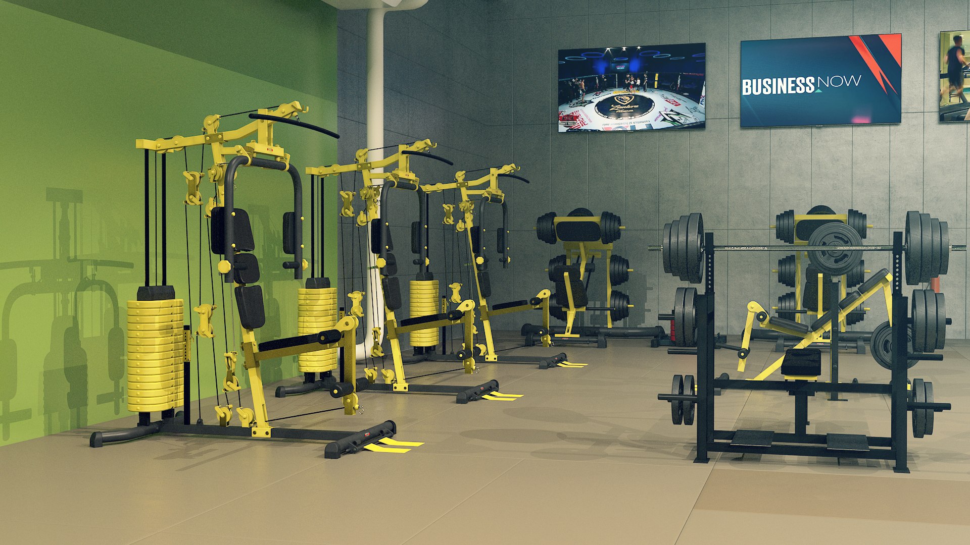 3D fitness gym - TurboSquid 1466346
