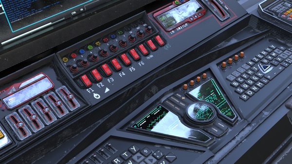 3D Sci-fi Military Console - Game-ready PBR model - TurboSquid 1751686