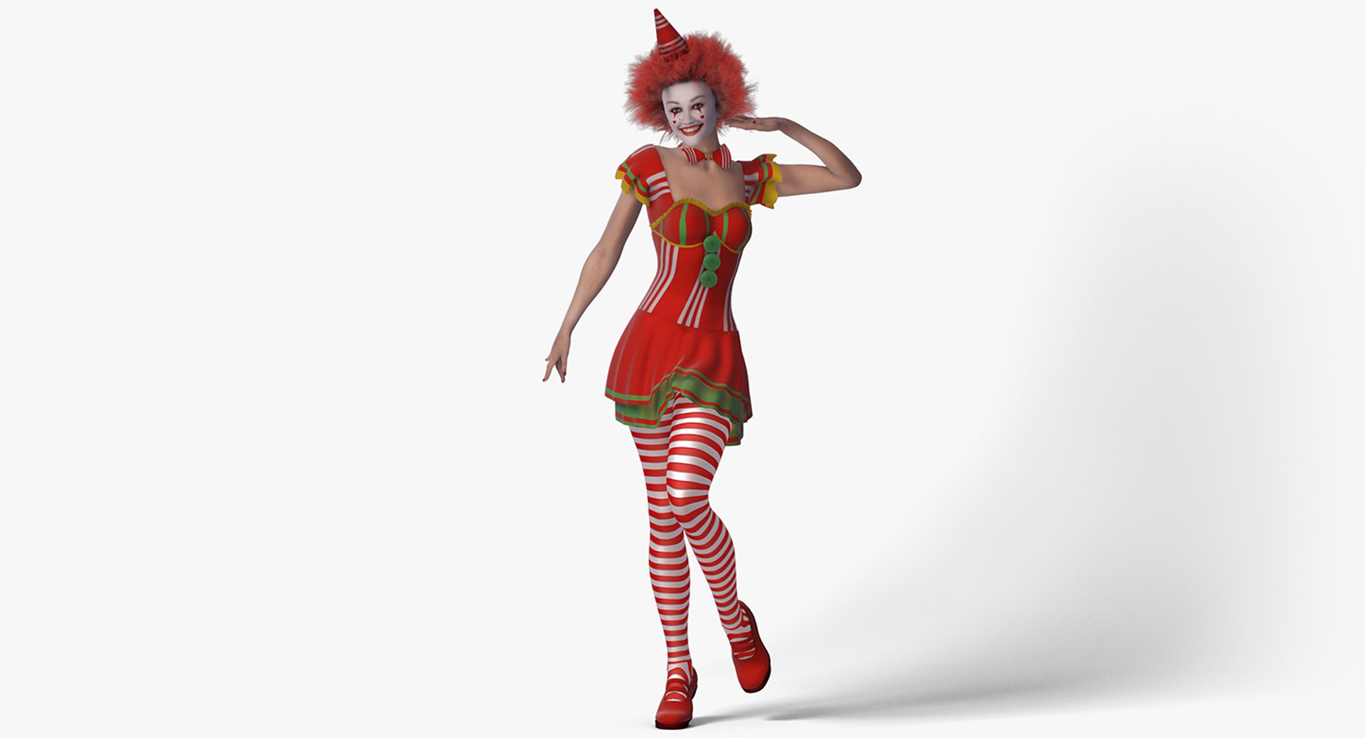 3d kristi clown girl - model