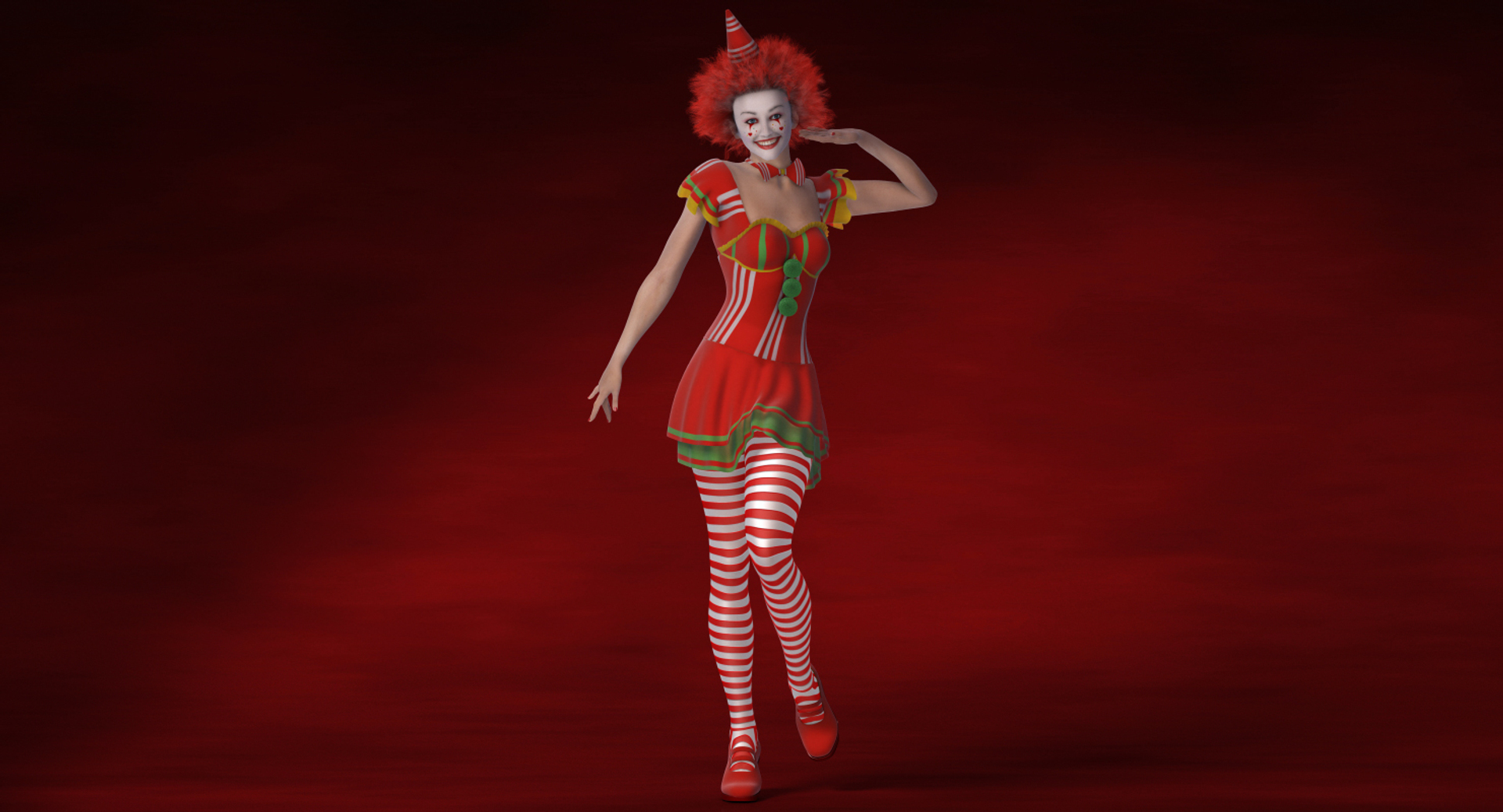 3d Kristi Clown Girl - Model