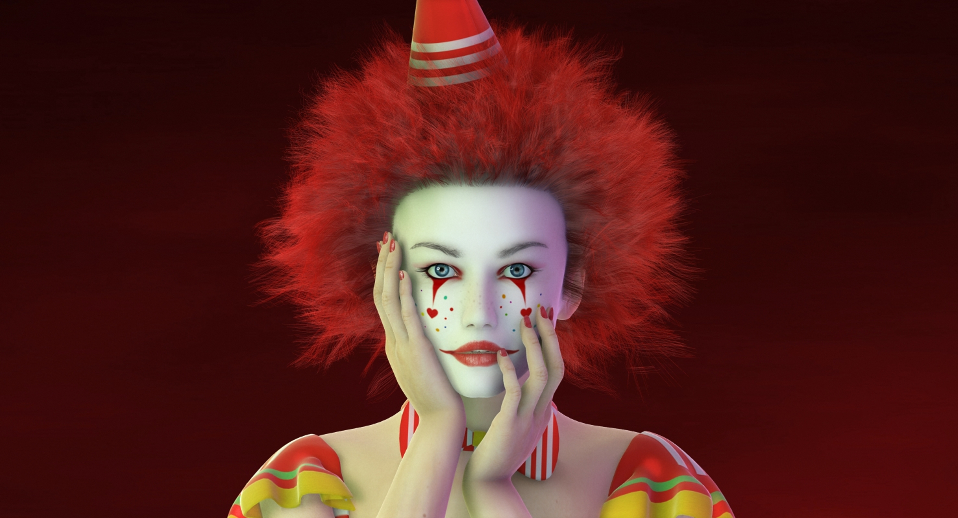 3d Kristi Clown Girl - Model