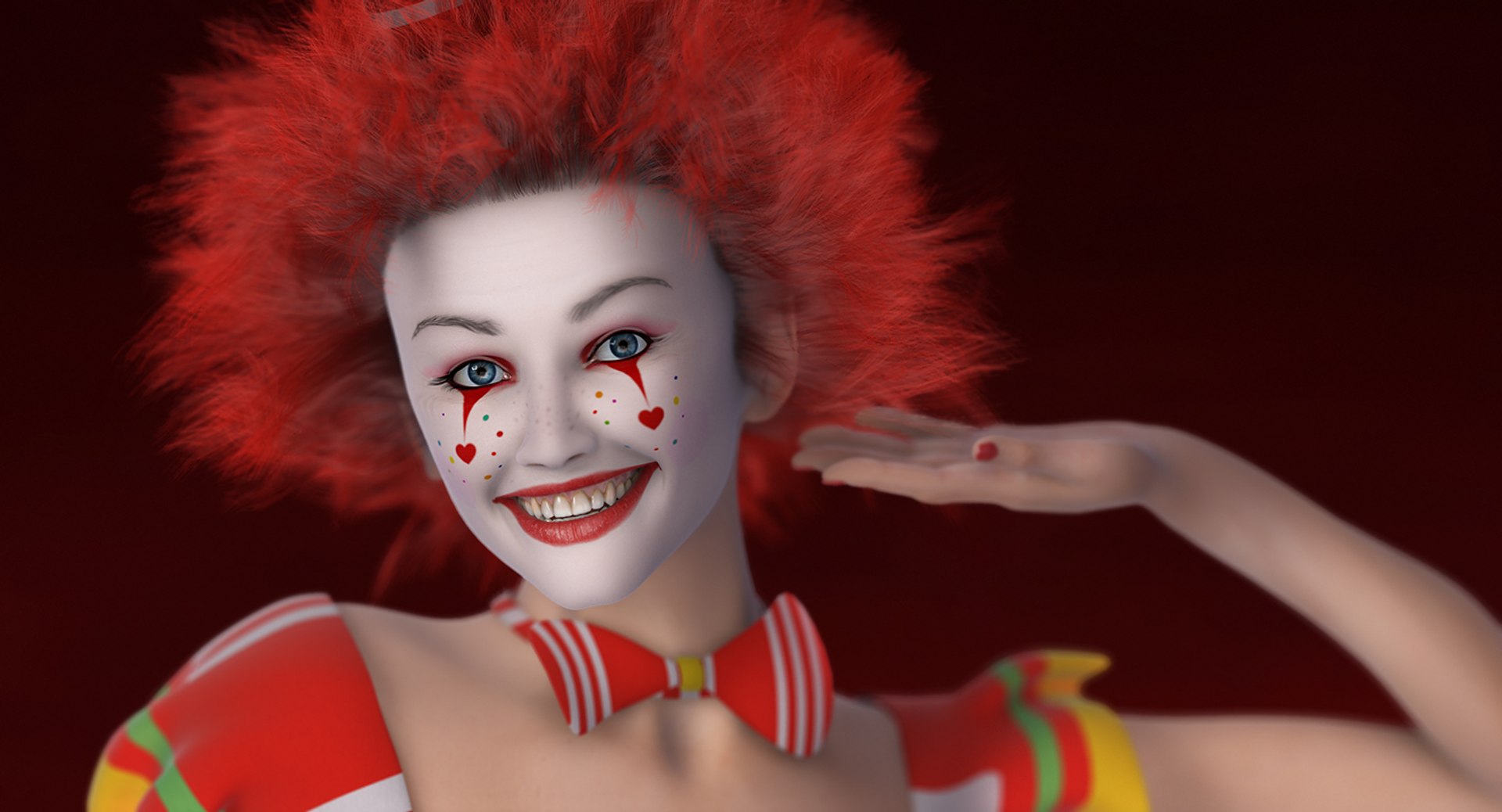 3d Kristi Clown Girl - Model