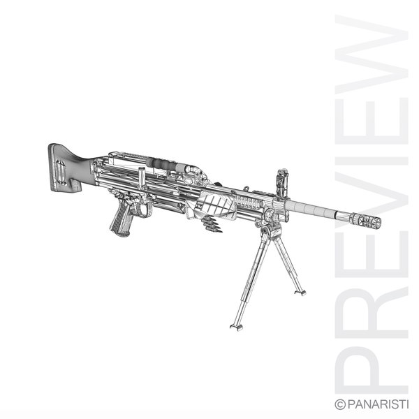 5 mg light machine gun 3d model