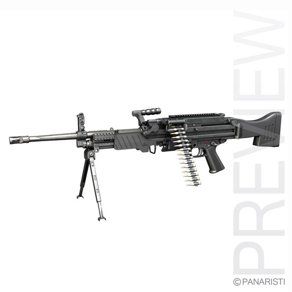 5 mg light machine gun 3d model