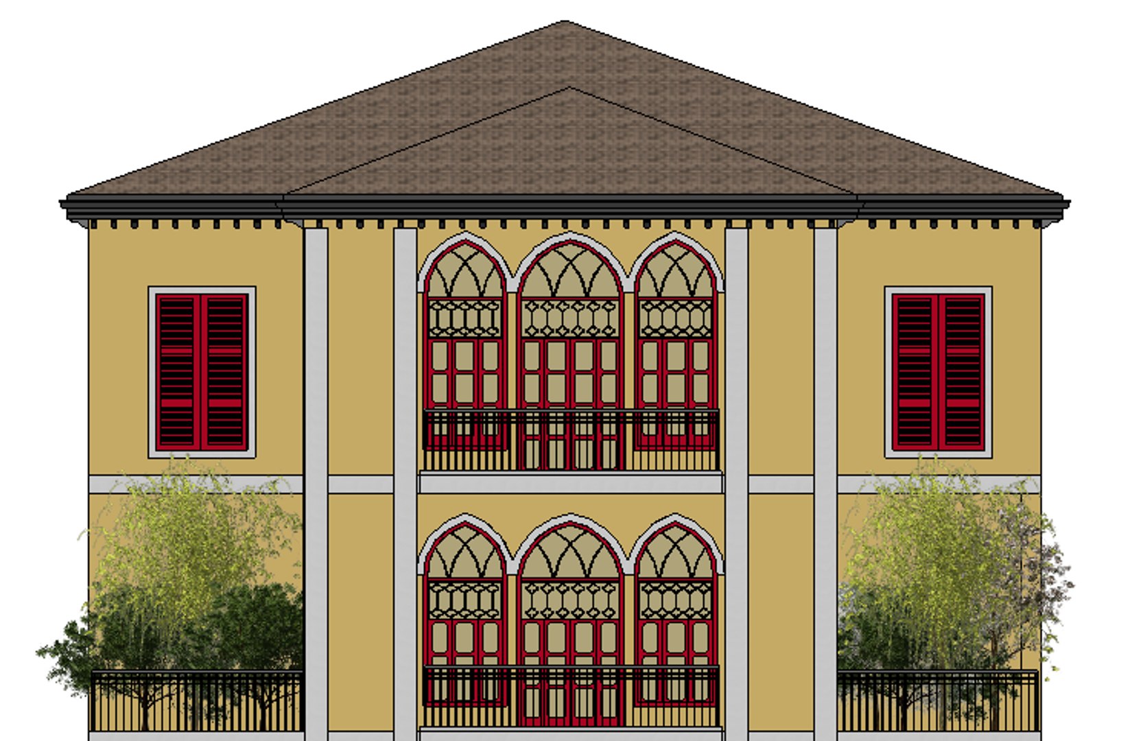 3D Arches House Lebanese Model - TurboSquid 1480353