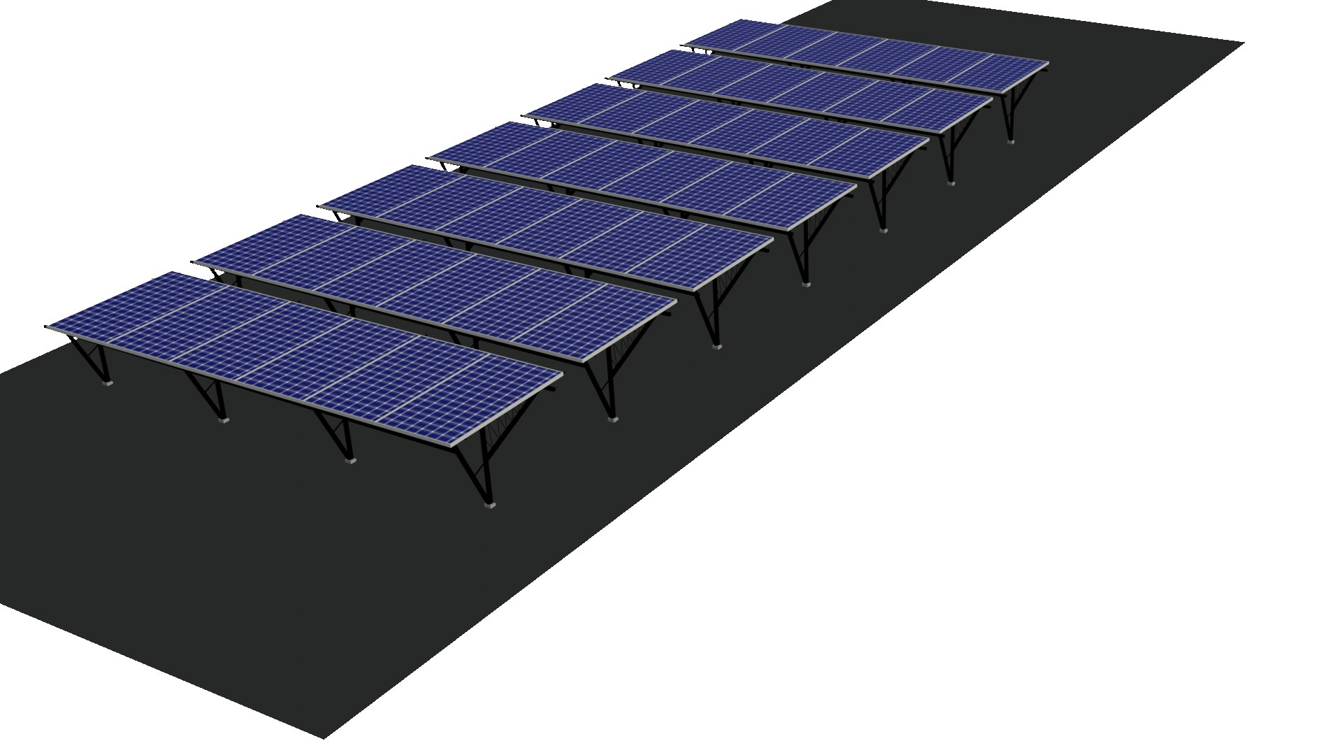 Series of solar panels 3D model - TurboSquid 1914545