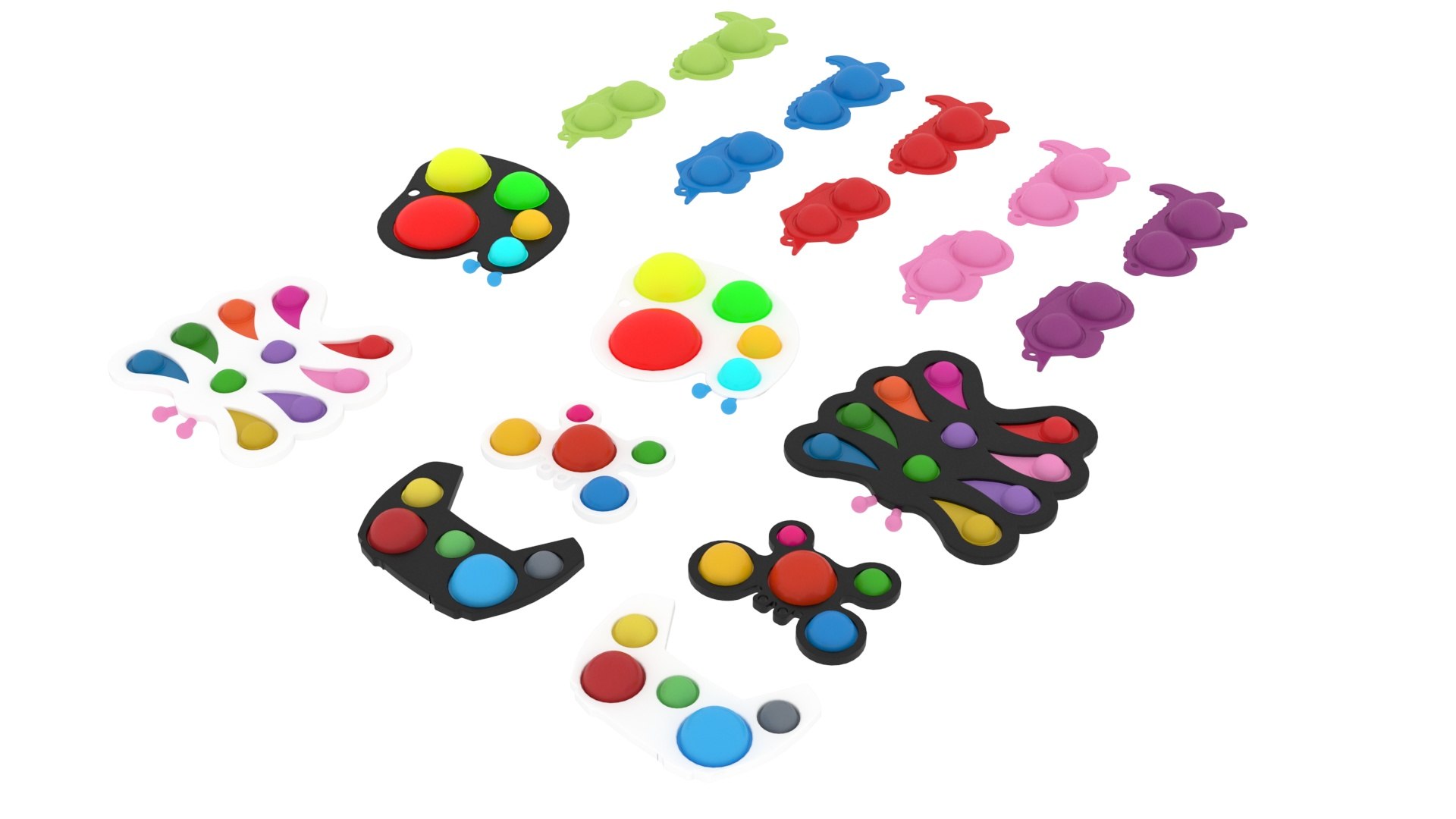 Simple Dimples Set 3D Model - TurboSquid 1767493