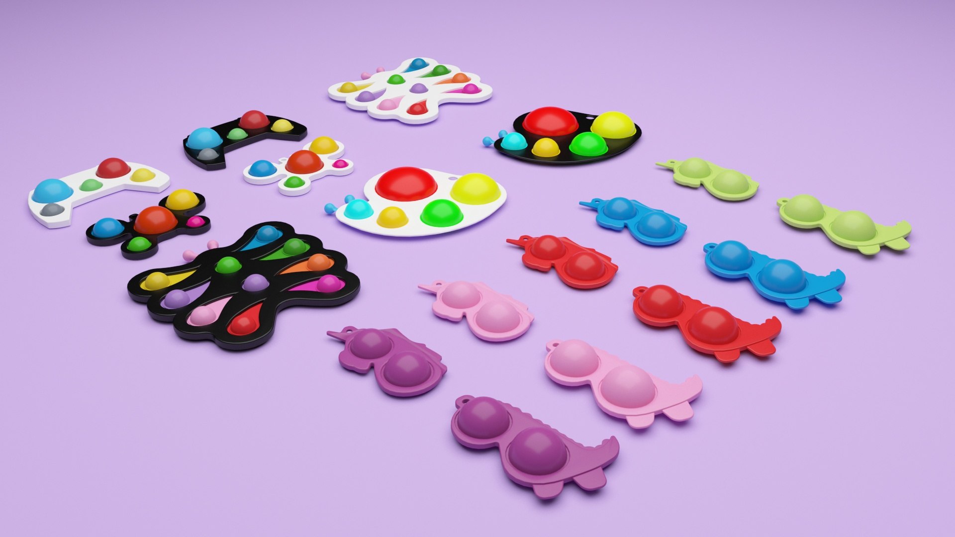 Simple Dimples Set 3D model - TurboSquid 1767493