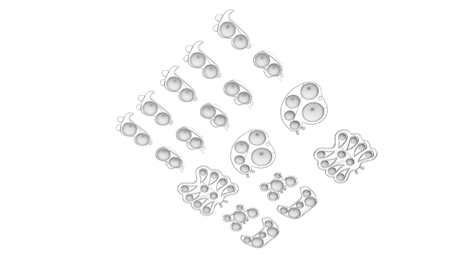 Simple Dimples Set 3D model - TurboSquid 1767493