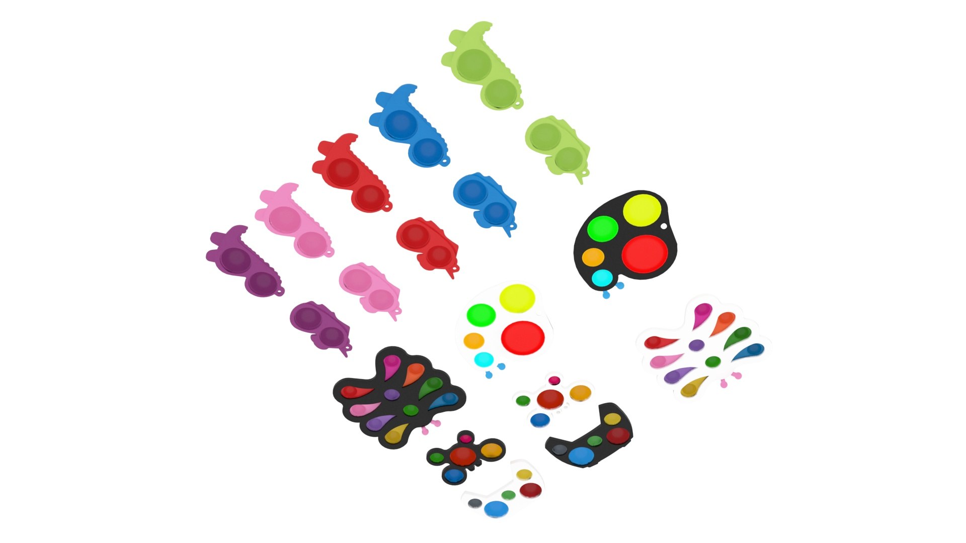 Simple Dimples Set 3D model - TurboSquid 1767493