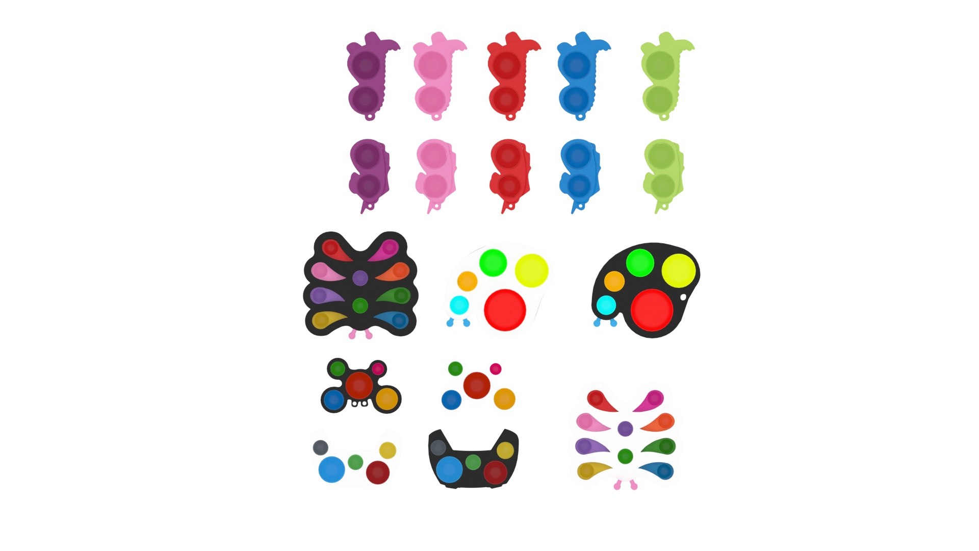 Simple Dimples Set 3D model - TurboSquid 1767493