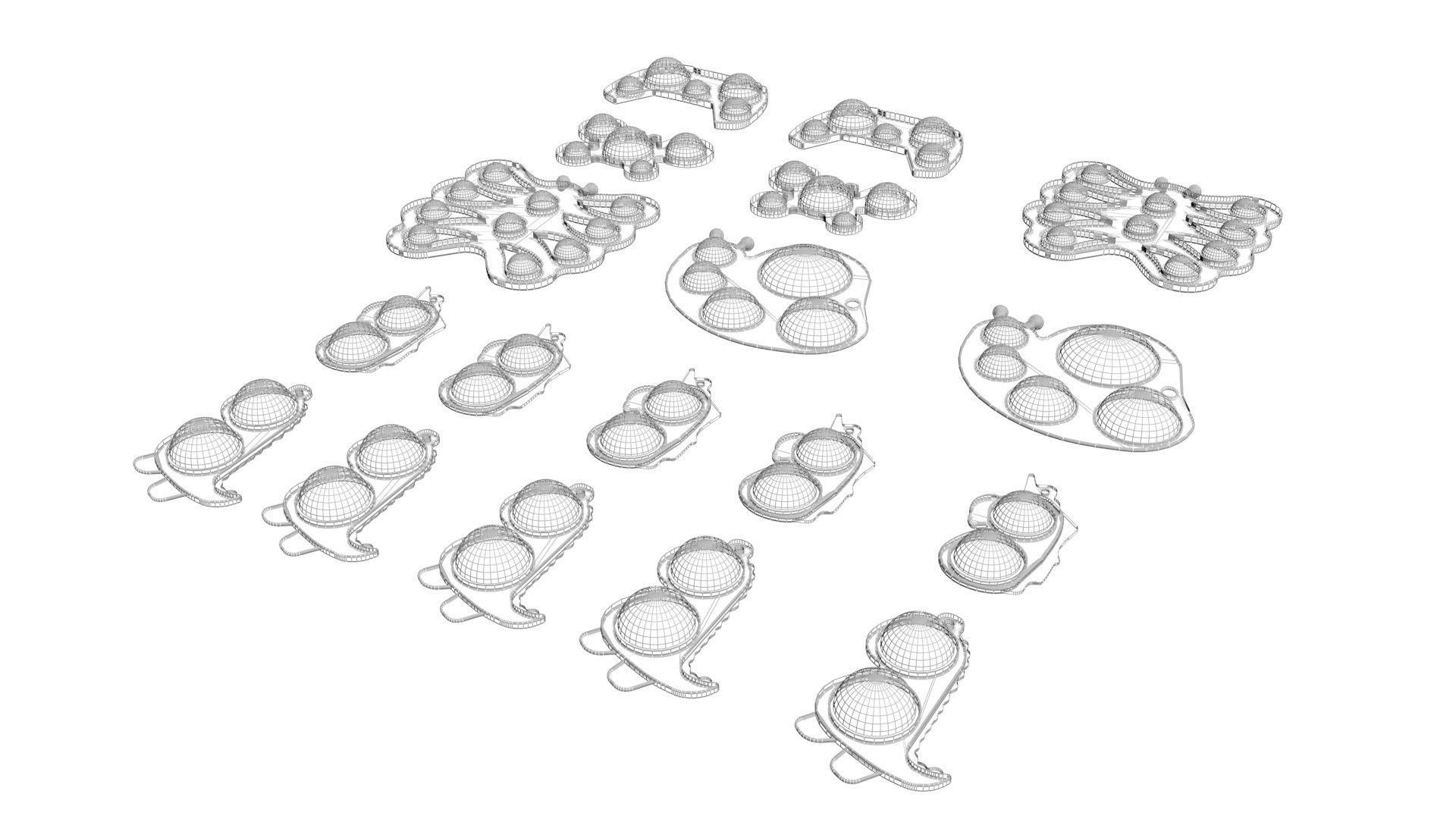 Simple Dimples Set 3D model - TurboSquid 1767493