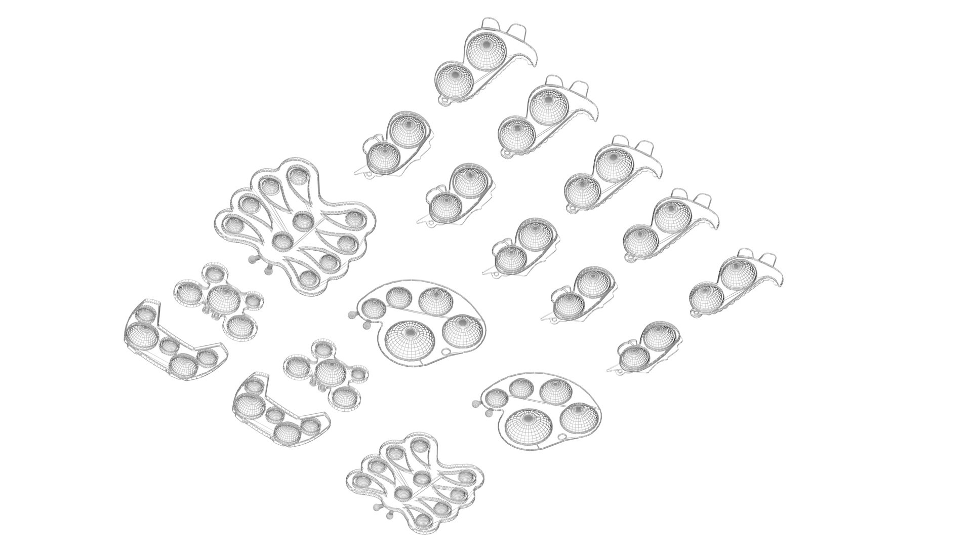 Simple Dimples Set 3D model - TurboSquid 1767493