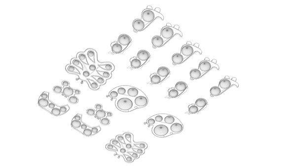 Simple Dimples Set 3D model - TurboSquid 1767493