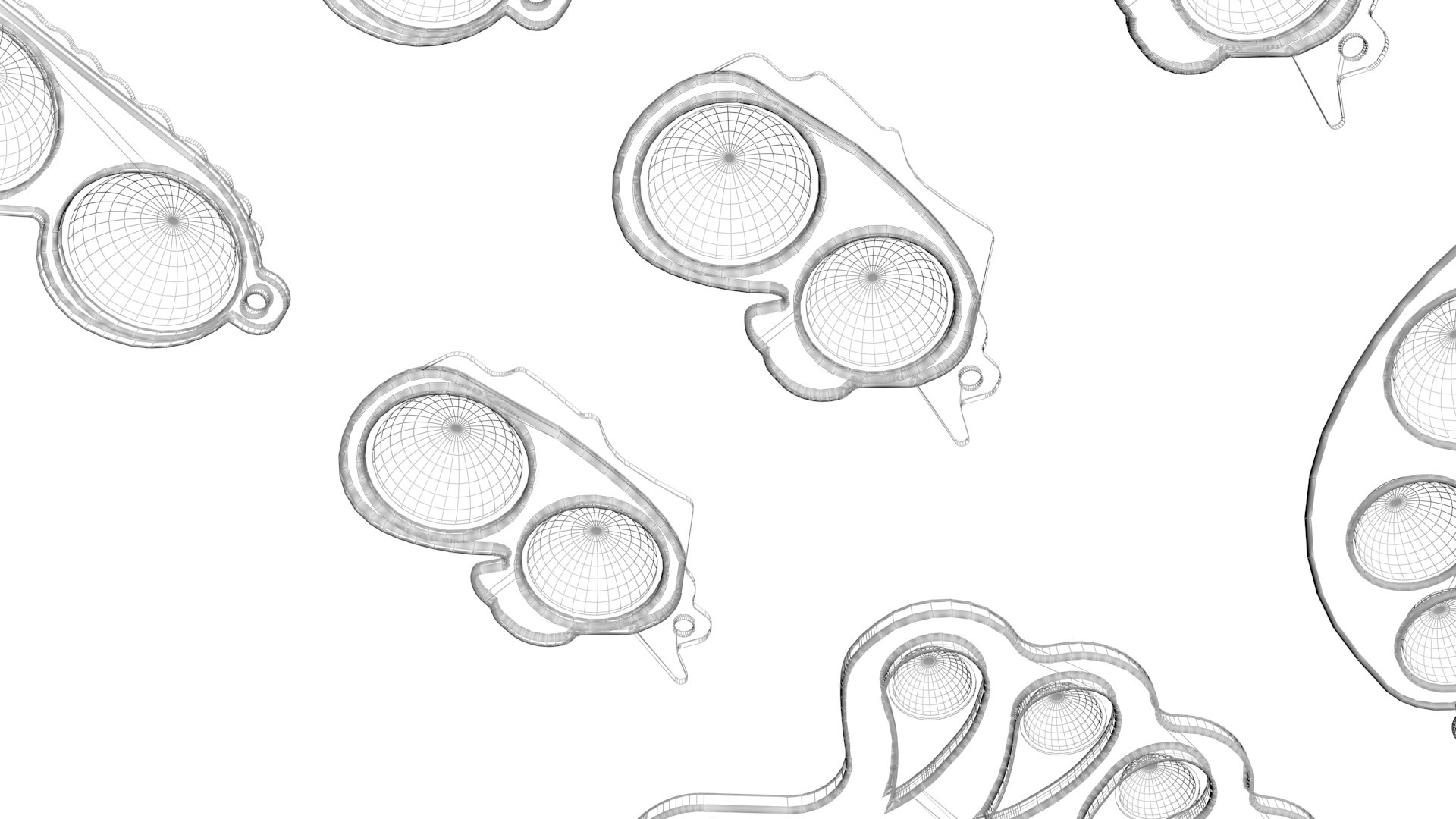 Simple Dimples Set 3D model - TurboSquid 1767493