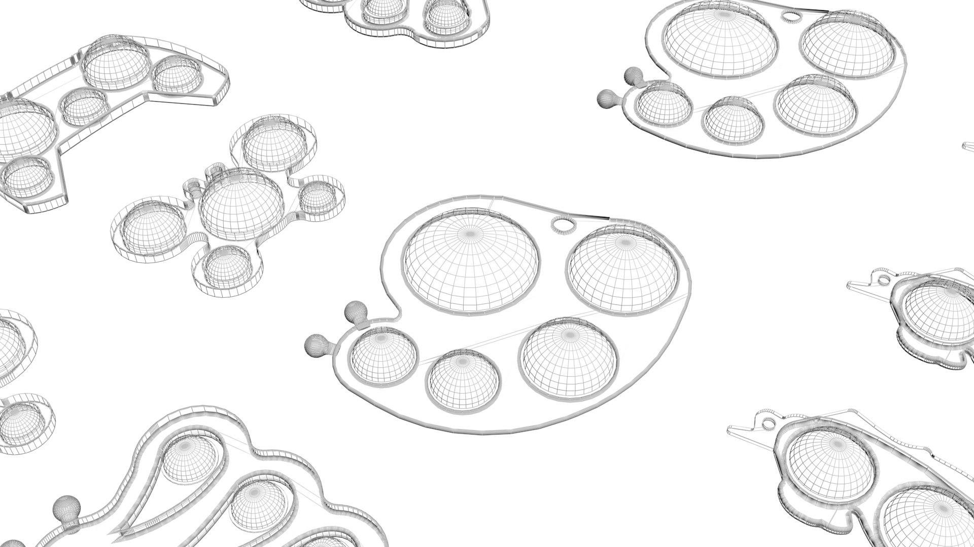 Simple Dimples Set 3D model - TurboSquid 1767493