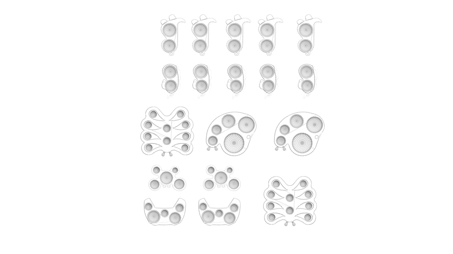 Simple Dimples Set 3D model - TurboSquid 1767493