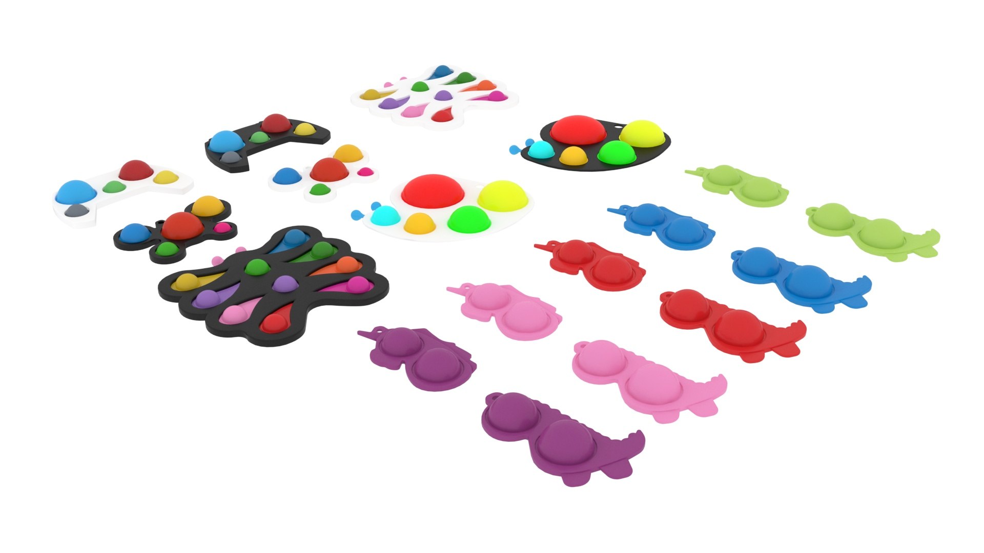 Simple Dimples Set 3D model - TurboSquid 1767493